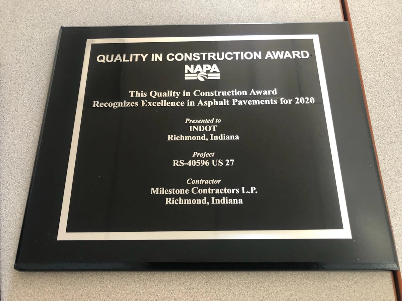 NAPA Awards - Milestone